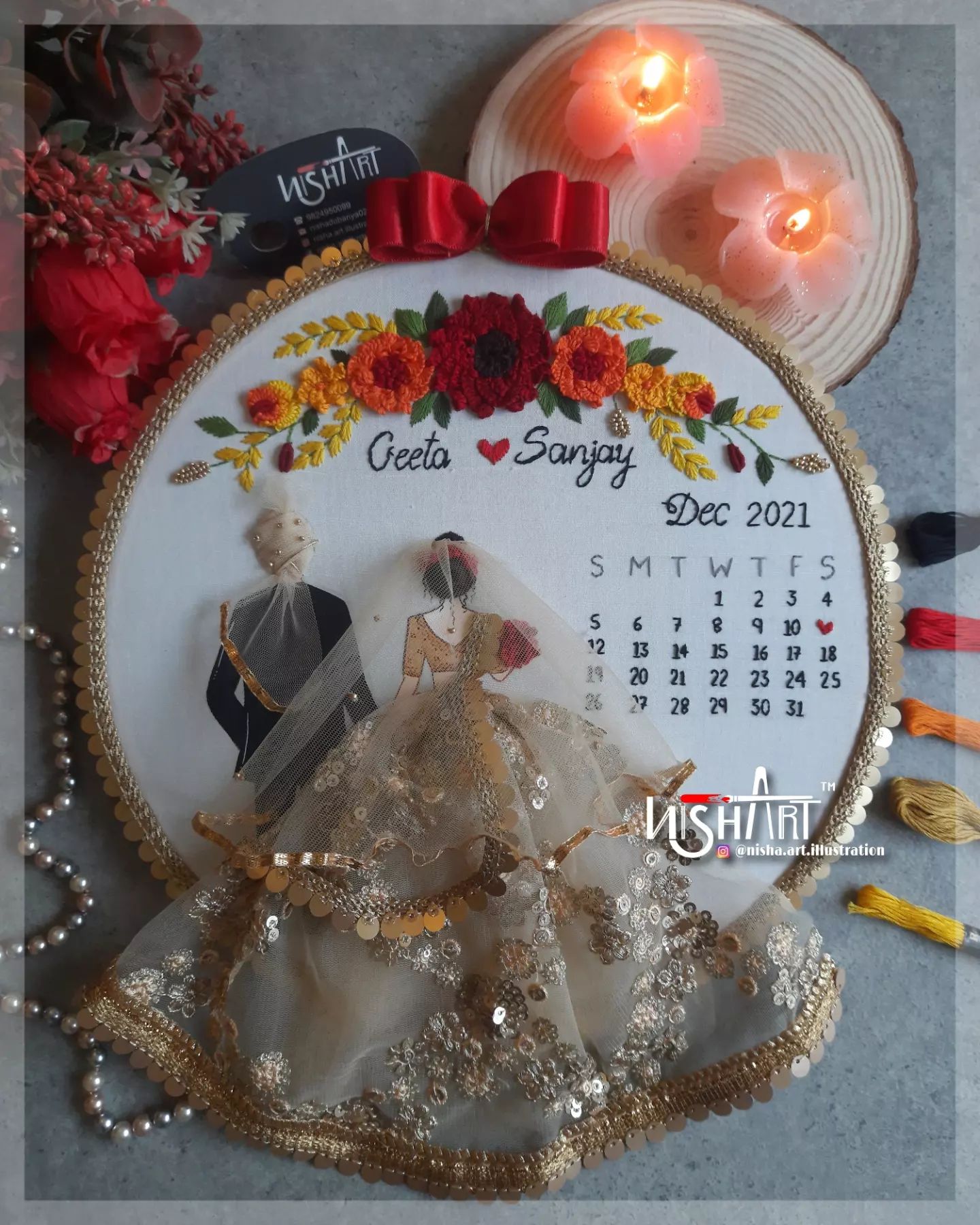 Personalized Wedding Embroidery Kit for 2022 | Vip Matrimonial Services