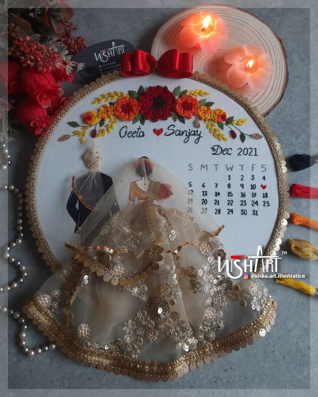 Personalized Wedding Embroidery Kit for 2022 | Vip Matrimonial Services